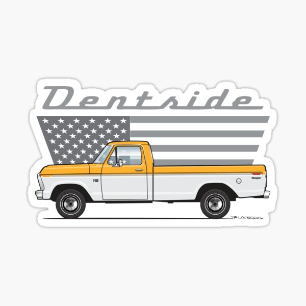 "Dentside-Chrome Yellow" Sticker for Sale by CarArt4 | Redbubble