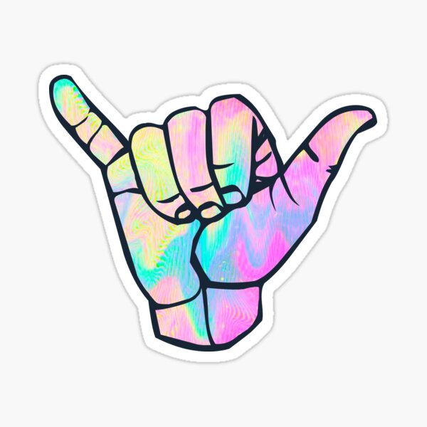 "Shaka" Sticker by MadEDesigns | Redbubble