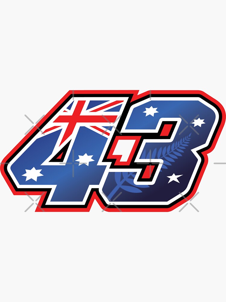 "Jack Miller Number 43 Australia" Sticker for Sale by MotoGPHub | Redbubble