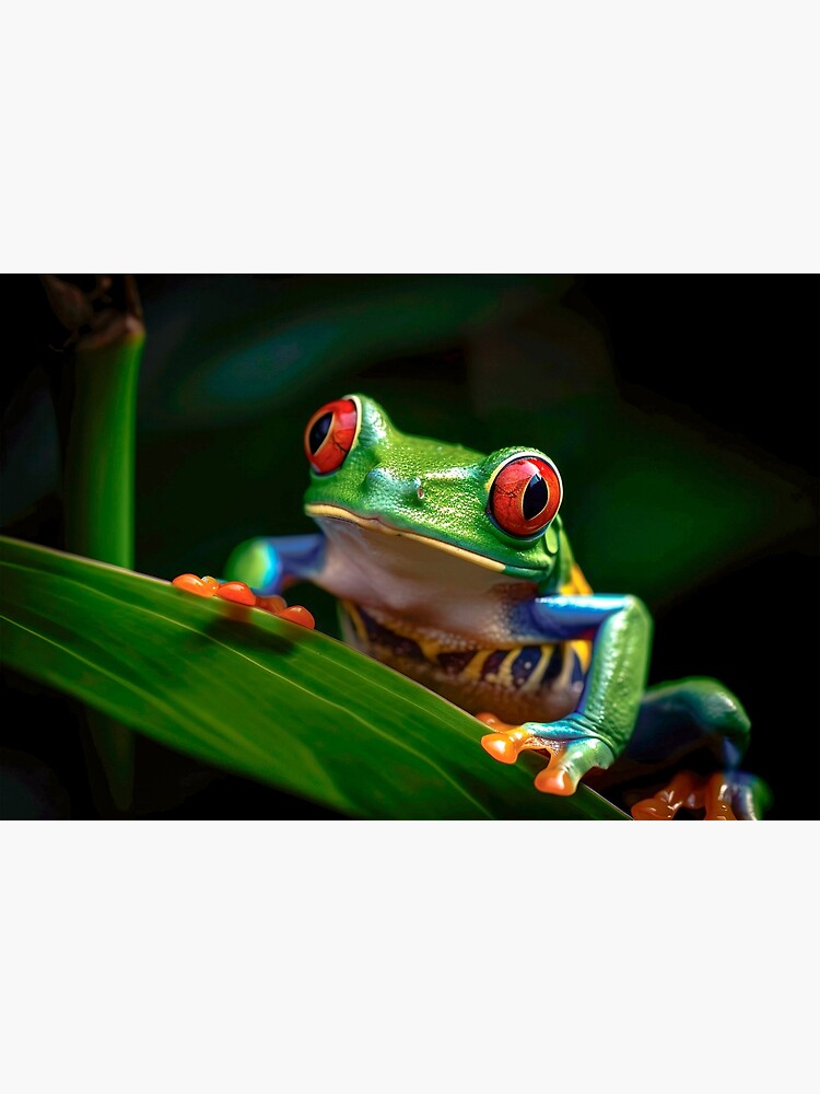 Red-eyed Tree Frog portrait Premium Matte Vertical Poster sold by Dan ...