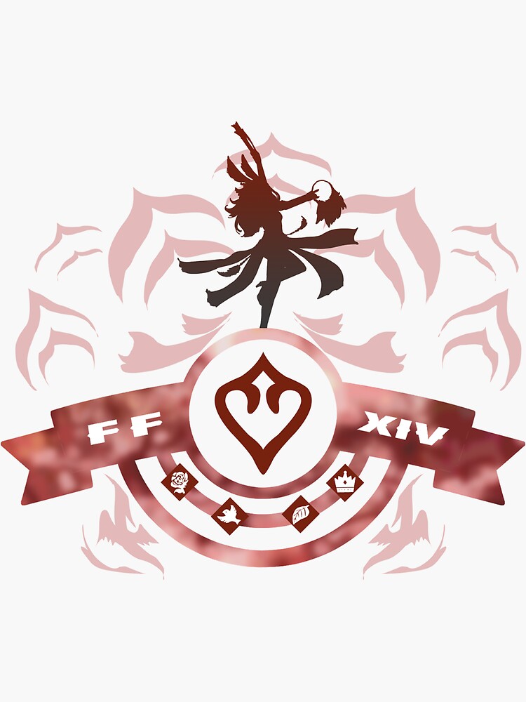 "FFXIV Dancer - Technical Step (Red & Grey)" Sticker for Sale by Hyulia ...