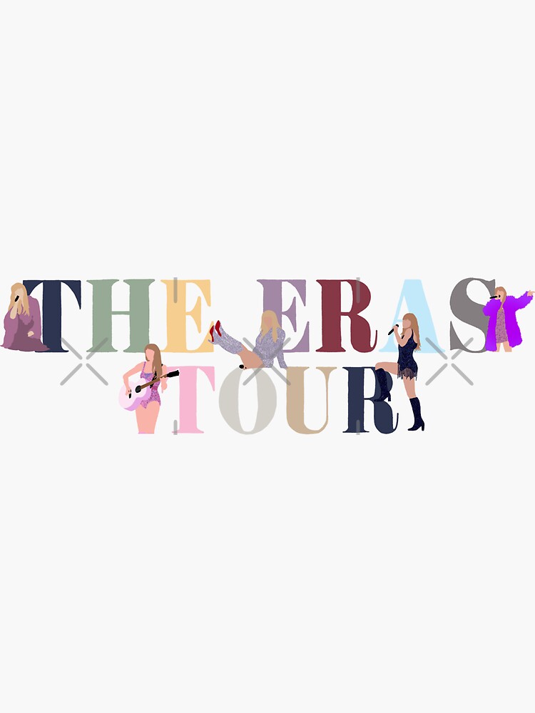 "Taylor Swift The Eras Tour art " Sticker for Sale by nerfie | Redbubble