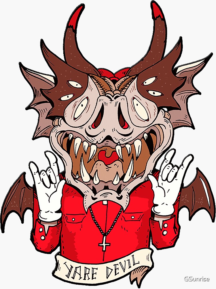 "Yare Devils dancing " Sticker for Sale by GSunrise | Redbubble