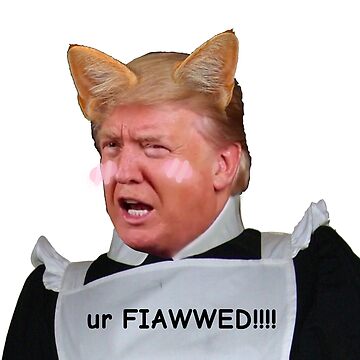 "catboy maid femboy donald trump" Sticker for Sale by paintedpicayune ...