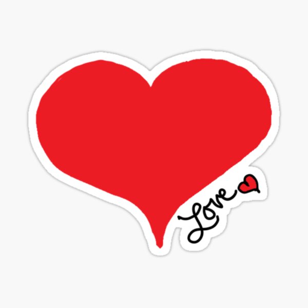 "Love - Heart" Sticker for Sale by AmyR71 | Redbubble