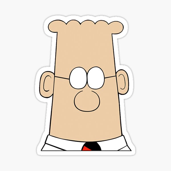 "Dilbert " Sticker for Sale by drewfitzgeral | Redbubble