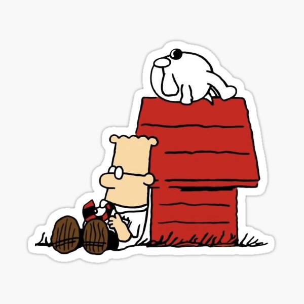 " Dilbert " Sticker for Sale by drewfitzgeral | Redbubble