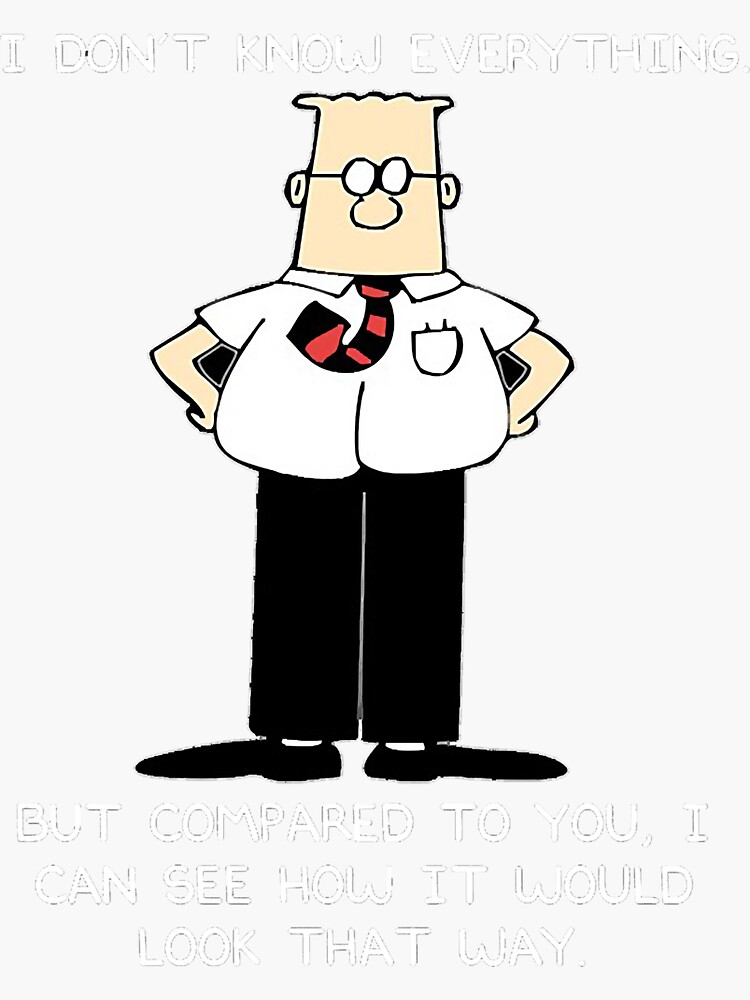 "Dilbert a Dilbert a Dilbert" Sticker for Sale by rexcrai | Redbubble