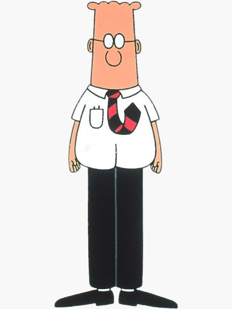 "DILBERT BOY FUNNY CARTOON ART 02" Sticker for Sale by rexcrai | Redbubble