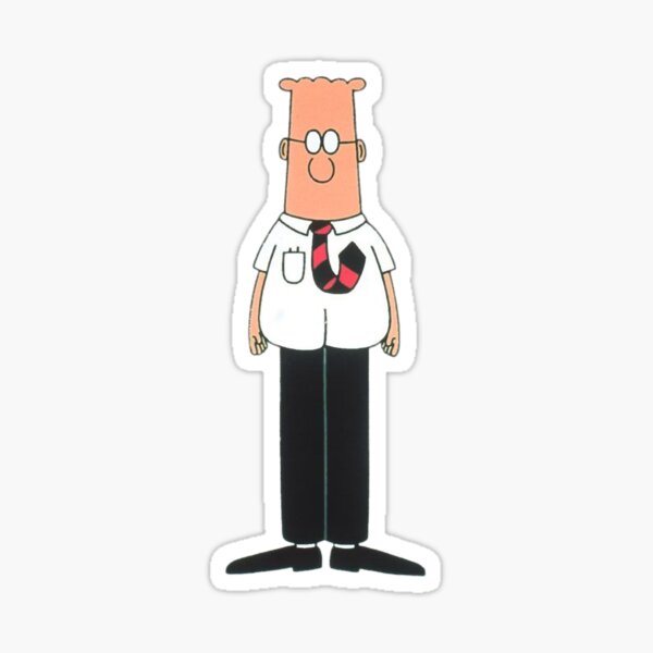 "DILBERT BOY FUNNY CARTOON ART 02" Sticker for Sale by rexcrai | Redbubble