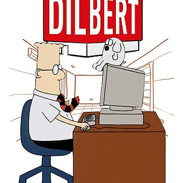 "Dilbert Office Funny" Sticker for Sale by rexcrai | Redbubble
