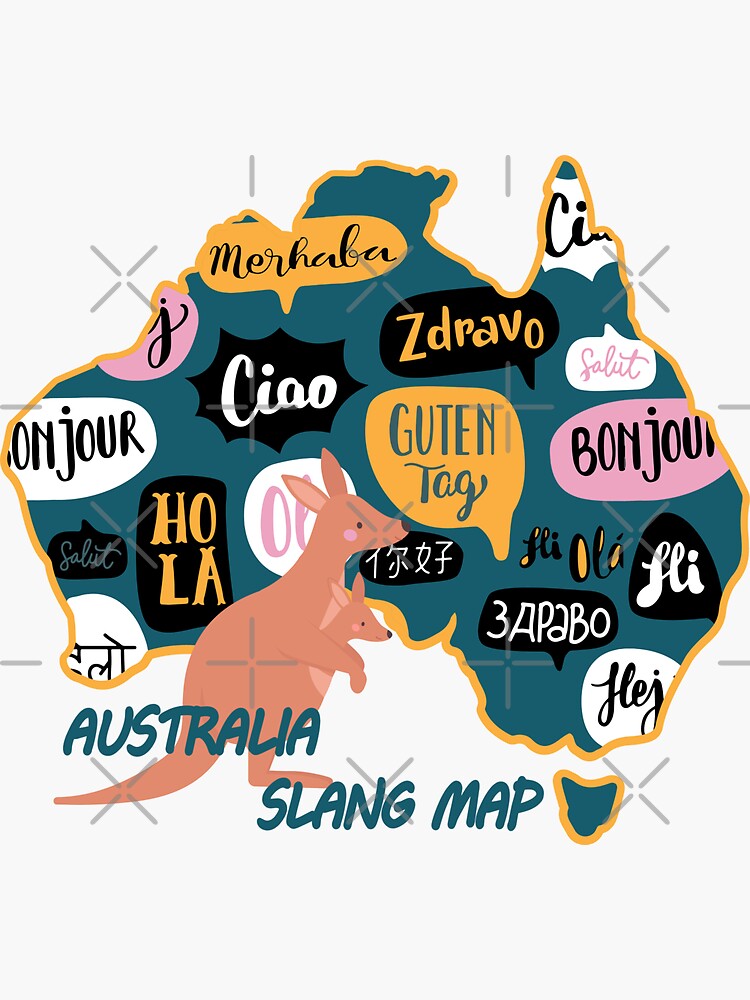 "sydney slang map" Sticker for Sale by ArchitectAdele | Redbubble