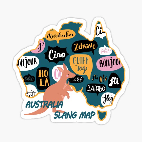 "sydney slang map" Sticker for Sale by ArchitectAdele | Redbubble