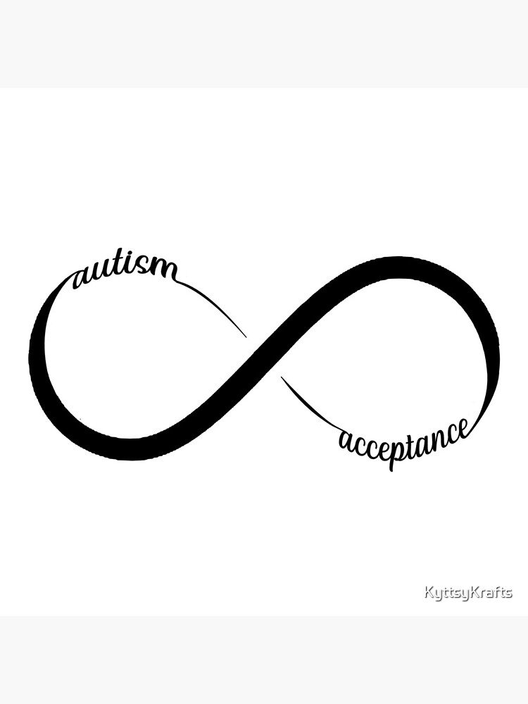 "autism acceptance infinity loop in black" Poster for Sale by ...