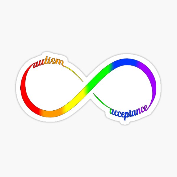 "autism acceptance infinity loop rainbow" Sticker for Sale by ...