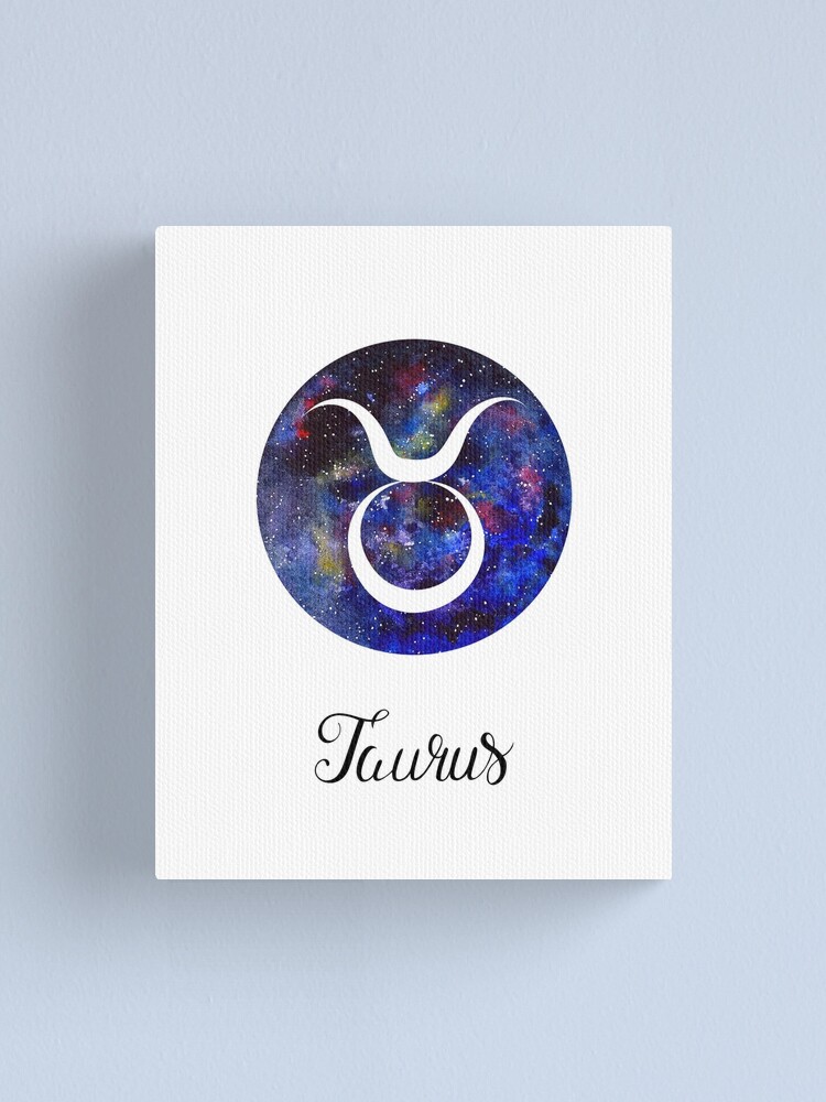 "Taurus sign Watercolor Galaxy" Canvas Print for Sale by alenazenart ...