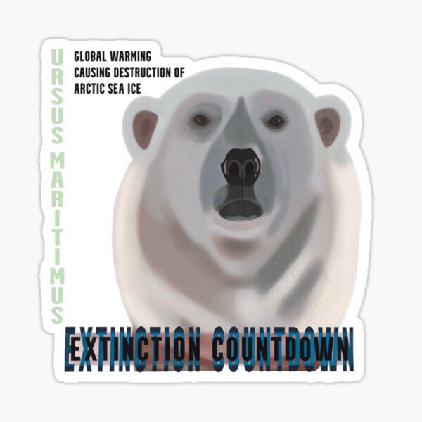 "Polar Bear Extinction Countdown " Sticker for Sale by MahdiBosland ...