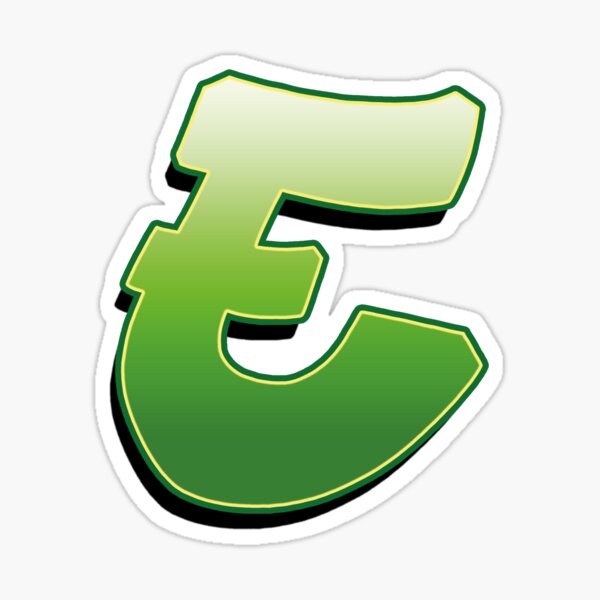 "Letter E - Green" Sticker for Sale by paintcave | Redbubble