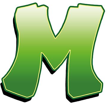 "Letter M - Green" Sticker for Sale by paintcave | Redbubble