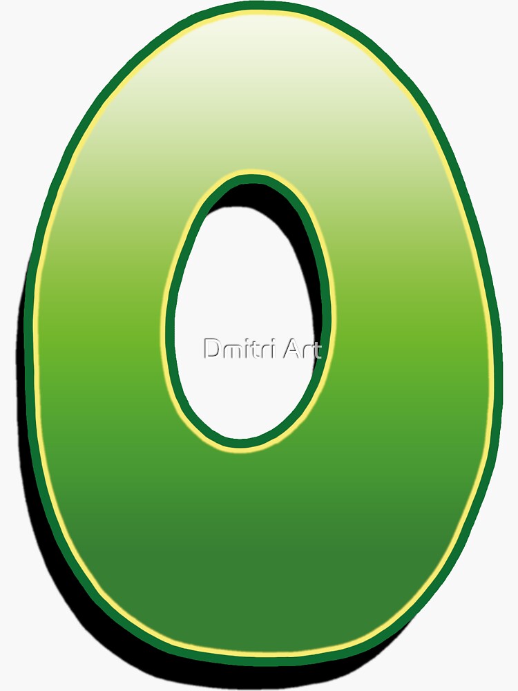 "Letter O - Green" Sticker for Sale by paintcave | Redbubble