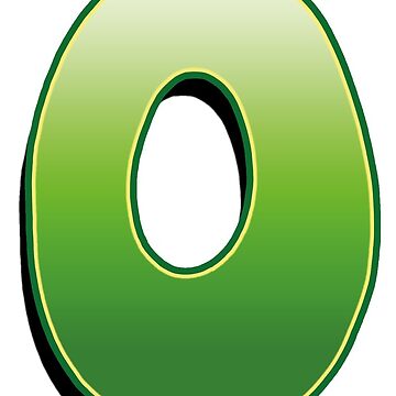"Letter O - Green" Sticker for Sale by paintcave | Redbubble