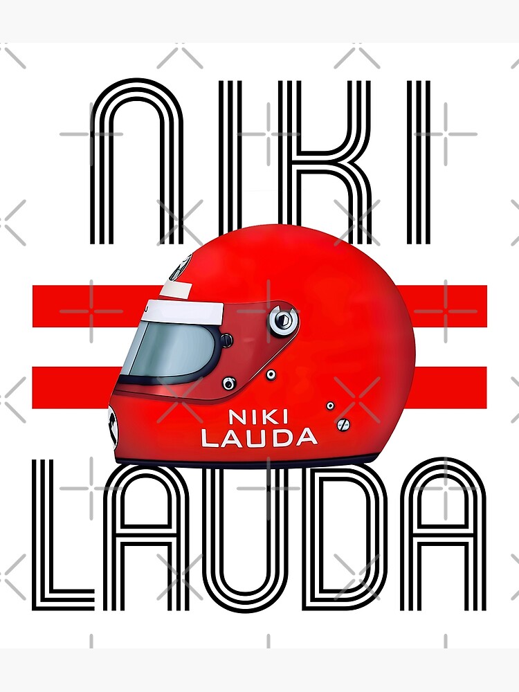 Niki Lauda Helmet F1 70s Retro Style Premium Matte Vertical Poster ...