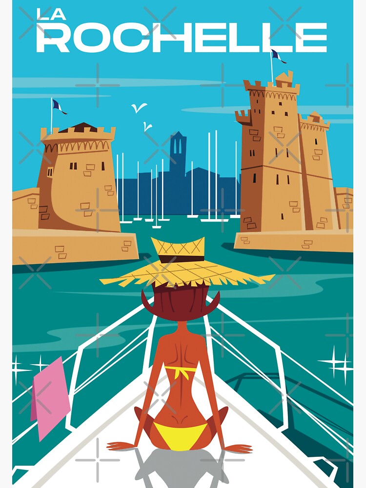 "La Rochelle poster" Sticker for Sale by GAGodel | Redbubble