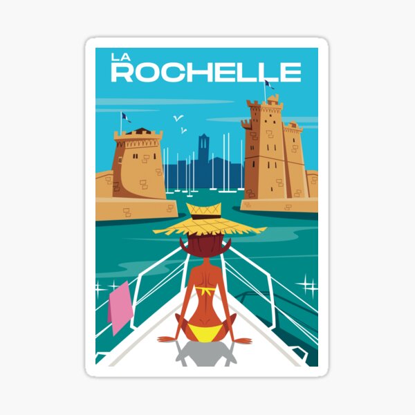"La Rochelle poster" Sticker for Sale by GAGodel | Redbubble