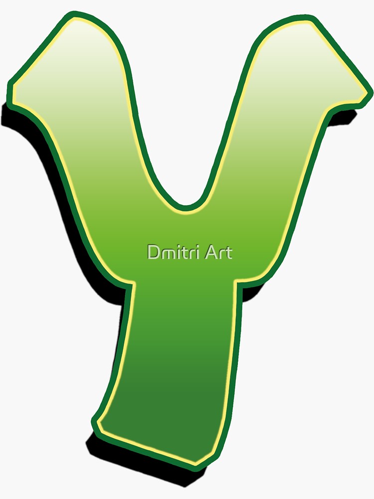 "Letter Y - Green" Sticker by paintcave | Redbubble