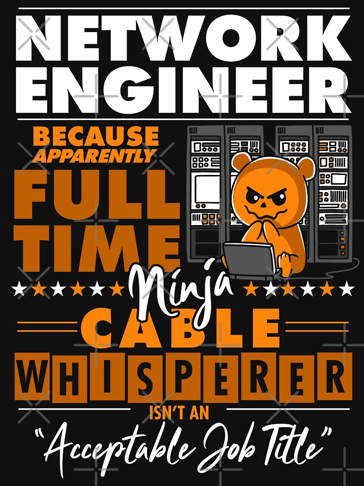 "Network Engineer Ninja Cable Whisperer Funny" Essential T-Shirt for Sale by PinkPlatypus ...