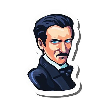"Nikola Tesla Sticker Design" Sticker for Sale by EnzoZs | Redbubble