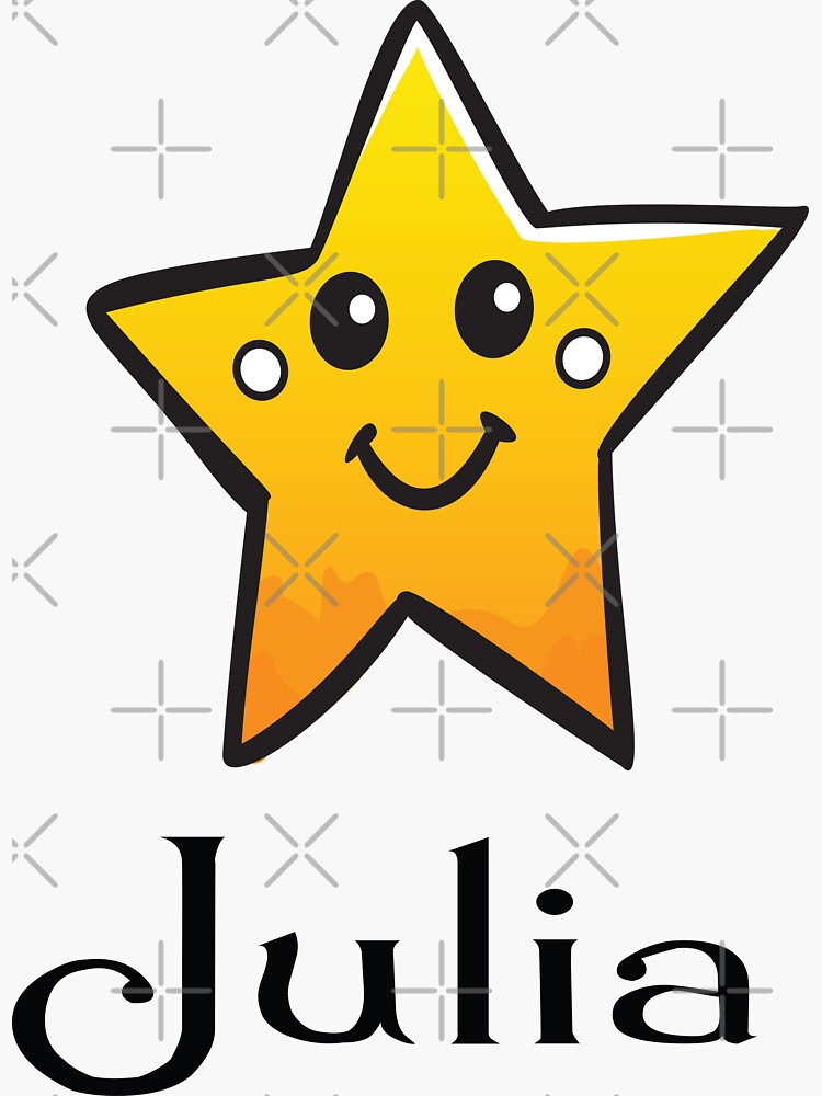 "Julia Cute Star My Name Is Julia" Sticker by ProjectX23 | Redbubble