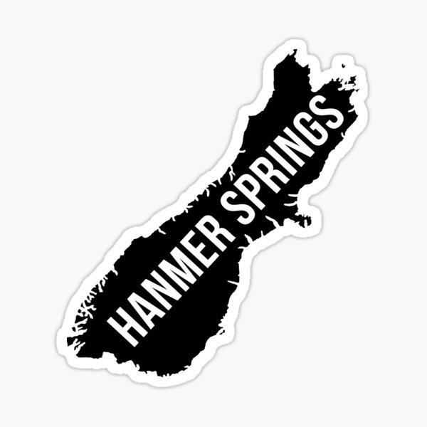 "Hanmer Springs, New Zealand Silhouette" Sticker for Sale by ...