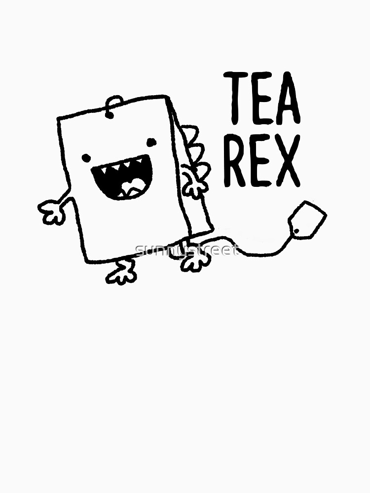 "Tea Rex Tea Bag Funny Pun Cartoon" Essential T-Shirt for Sale by ...