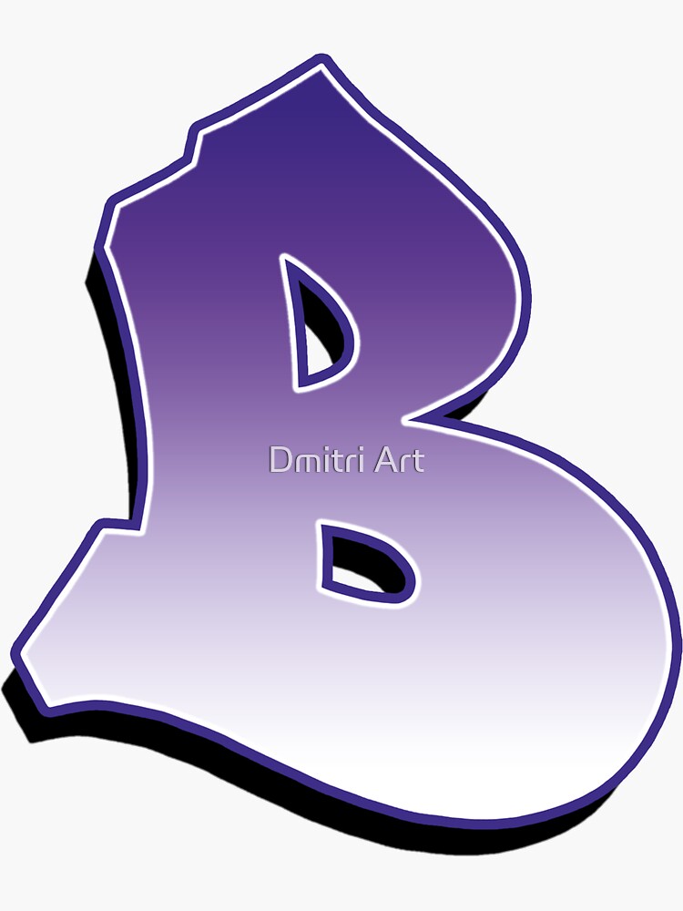 "Letter B - Purple " Sticker for Sale by paintcave | Redbubble
