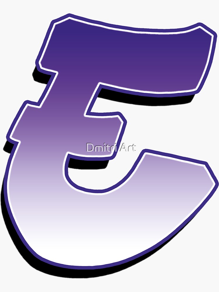 "Letter E - Purple" Sticker for Sale by paintcave | Redbubble