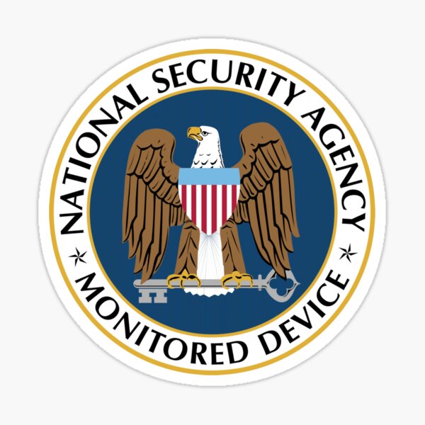 "NSA Monitored Device" Sticker for Sale by TechTeez | Redbubble