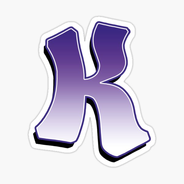 "Letter K - Purple" Sticker for Sale by paintcave | Redbubble