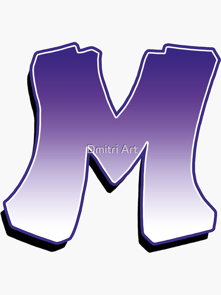 "Letter M - Purple" Sticker for Sale by paintcave | Redbubble