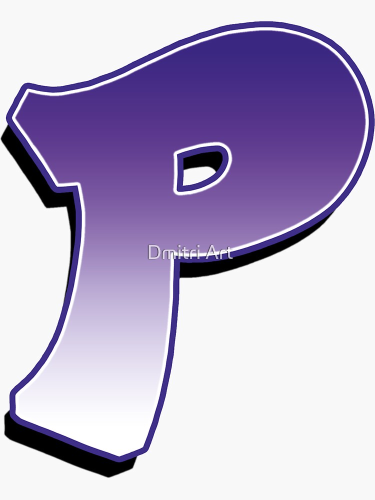 "Letter P - Purple" Sticker by paintcave | Redbubble