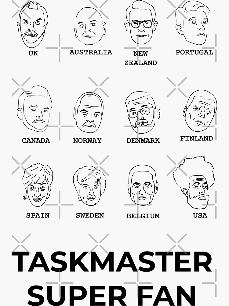 "Taskmaster super fan" Sticker for Sale by Lucy Nguyen | Redbubble
