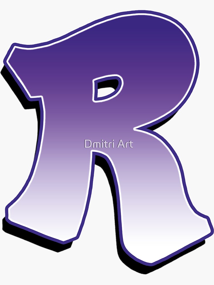 "Letter R - Purple" Sticker by paintcave | Redbubble