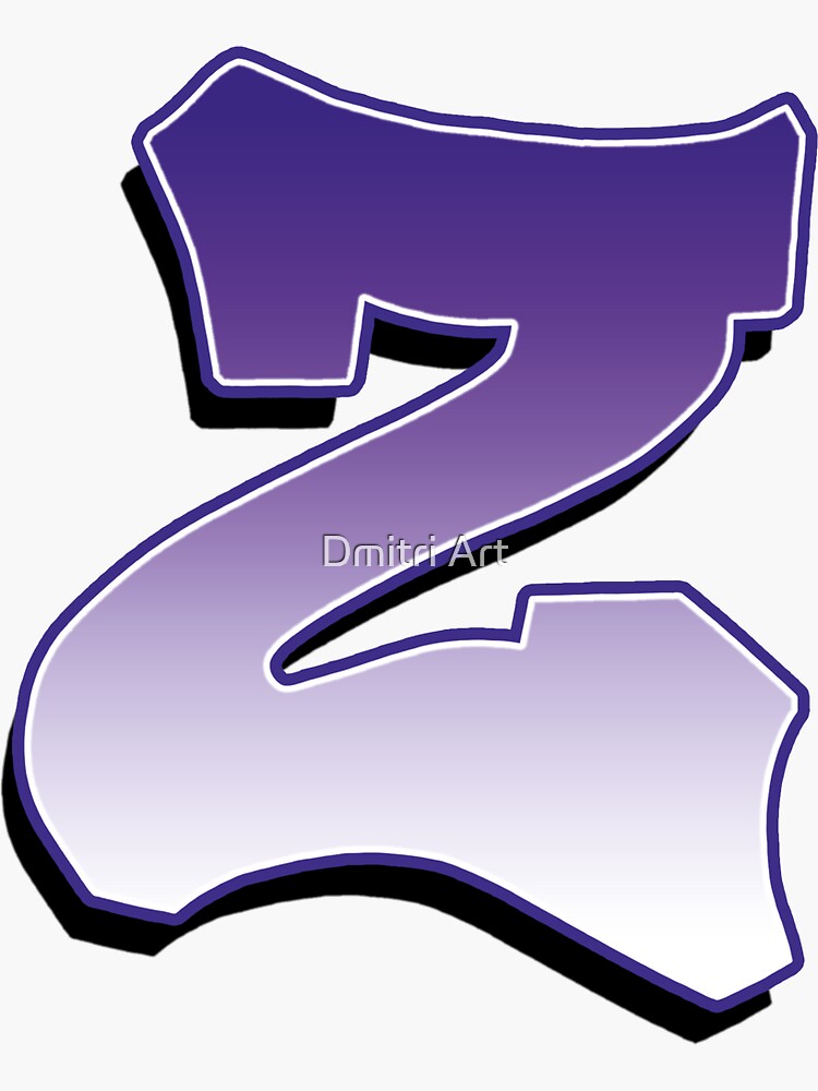 "Letter Z - Purple" Sticker for Sale by paintcave | Redbubble