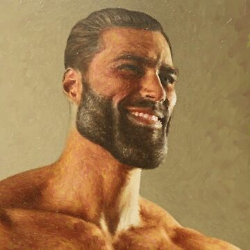 "Gigachad Oil Painting (Color)" Poster for Sale by polonuim210 | Redbubble