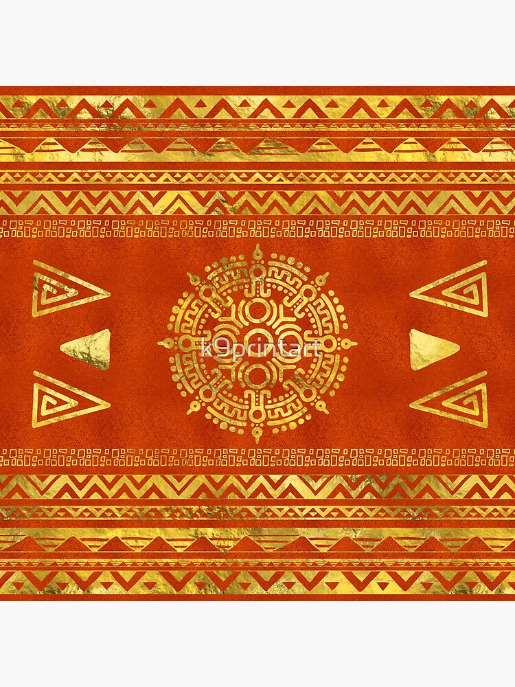 "Gold Aztec Calendar Sun symbol " Poster by k9printart | Redbubble