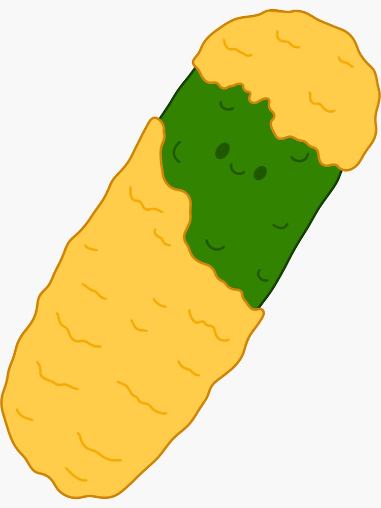 "Cute Fried Pickle" Sticker for Sale by SpaceDiver-001 | Redbubble