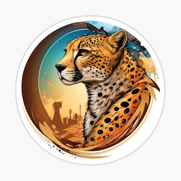 "Chillin Cheetah" Sticker for Sale by ArtfulCo | Redbubble