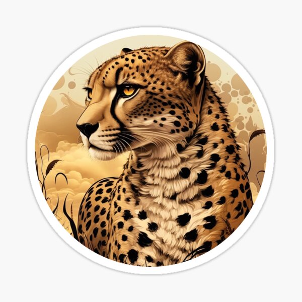 "Proud Cheetah" Sticker for Sale by ArtfulCo | Redbubble