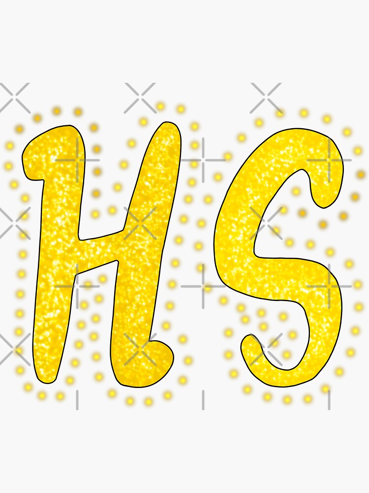 "HS- Harry Styles' initials (gold)" Sticker for Sale by mjjj26 | Redbubble
