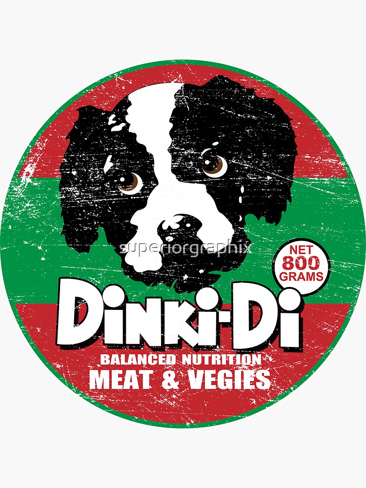 "Dinki Di Dog Food" Sticker for Sale by superiorgraphix | Redbubble
